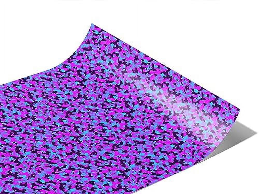 Rwraps Purple Camouflage Neon Periwinkle Gloss Vinyl Film Wrap 59in x ...