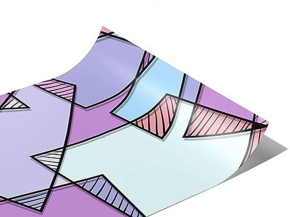 Rwraps Purple Mosaic African Violets Matte Vinyl Film Wrap 59in x 10ft ...