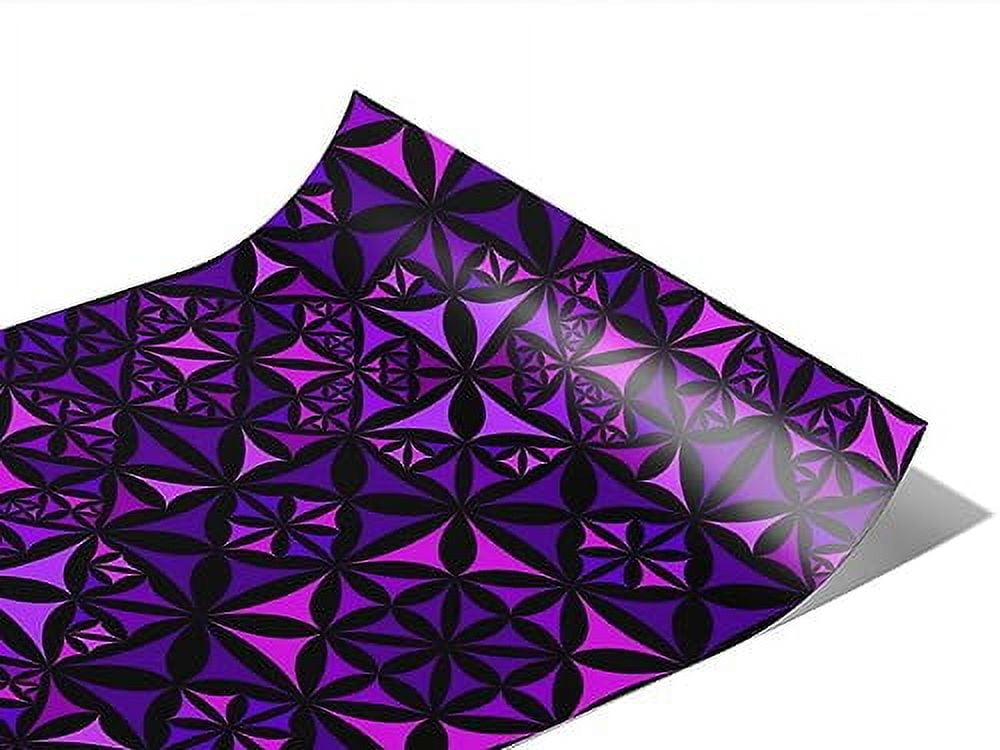 Rwraps Purple Mosaic Russian Violets Matte Vinyl Film Wrap 59in x 10ft ...