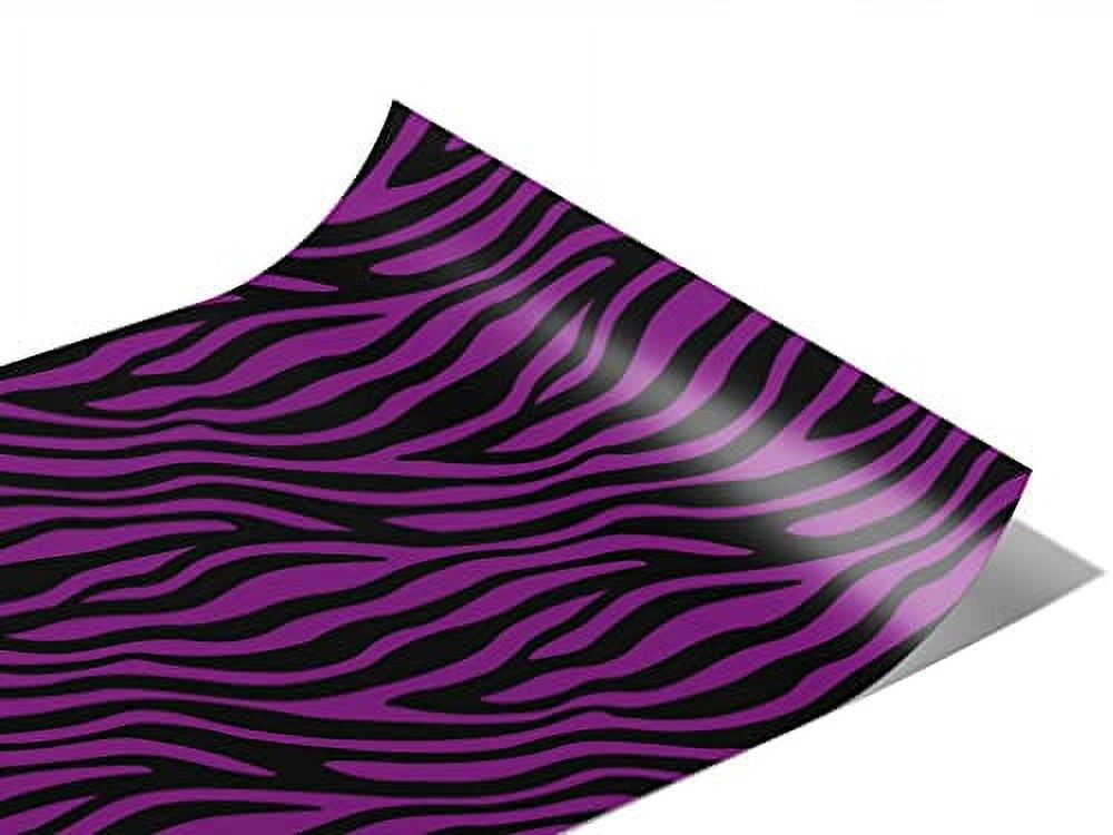 Rwraps Purple Zebra Matte Vinyl Film Wrap 59in x 12ft Vinyl Vehicle Car ...