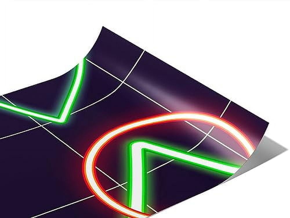 Rwraps Rainbow Abstract Neon Bowling Matte Vinyl Film Wrap 59in x 10ft ...