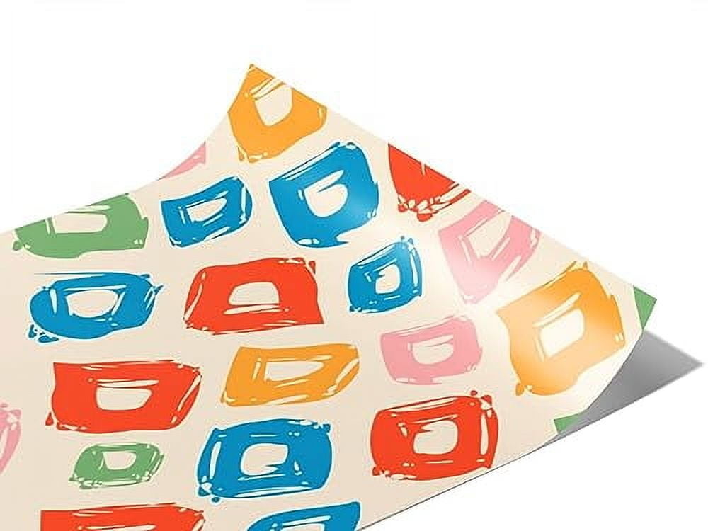 Rwraps Rainbow Abstract Total Excitement Gloss Vinyl Film Wrap 59in x ...