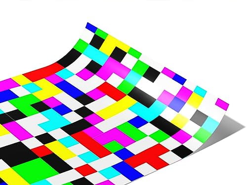 Rwraps Rainbow Pixel Television Static Matte Vinyl Film Wrap 59in x 2ft ...