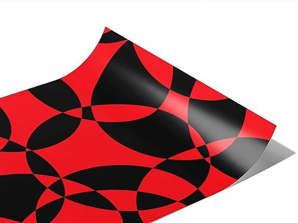 Rwraps Red Abstract Alert Level Matte Vinyl Film Wrap 59in x 24ft Vinyl ...