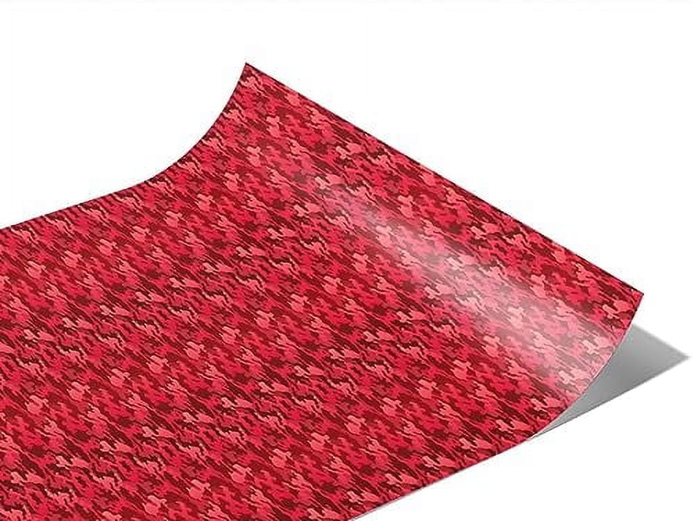Rwraps Red Camouflage Candy Apple Gloss Vinyl Film Wrap 59in x 4ft ...