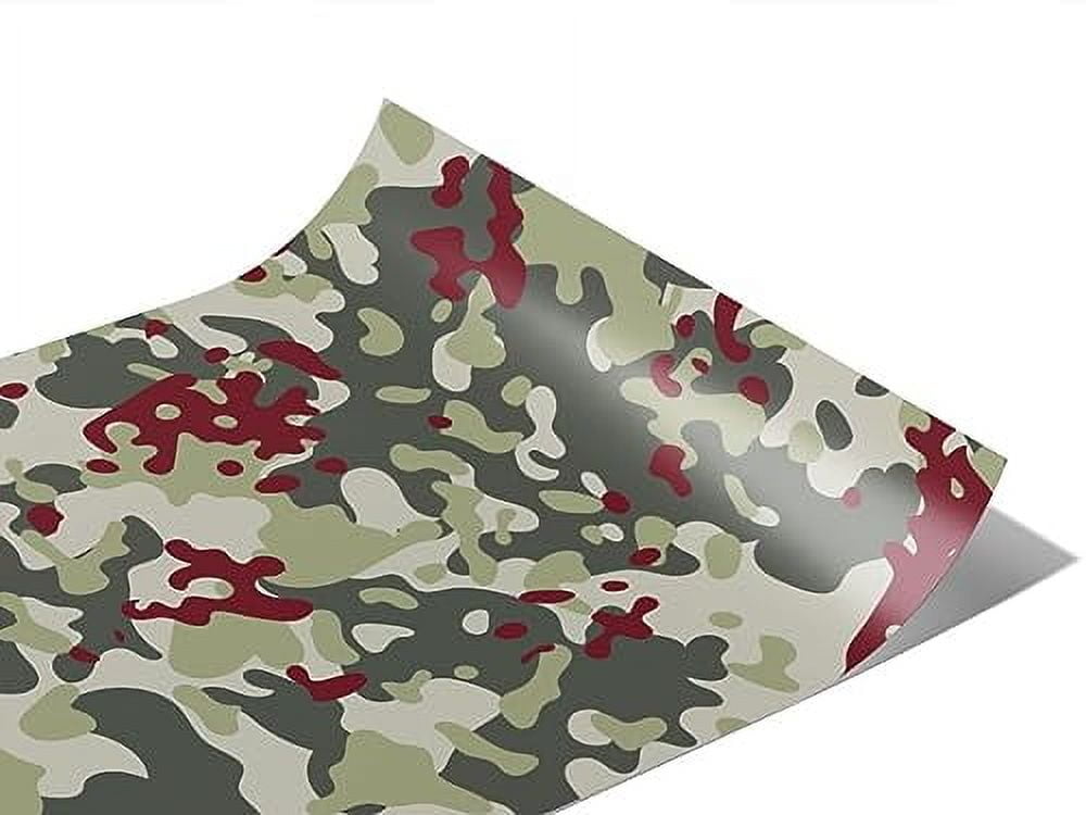Rwraps Red Camouflage Maroon Flecktarn Matte Vinyl Film Wrap 59in x ...