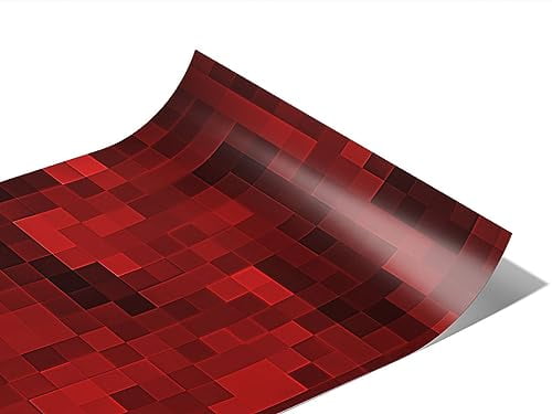 Rwraps Red Pixel Maroon Lagoon Matte Vinyl Film Wrap 59in x 12ft Vinyl ...