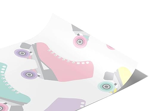 Rwraps Roller Skating Pastel Quads Matte Vinyl Film Wrap 59in x 16ft ...