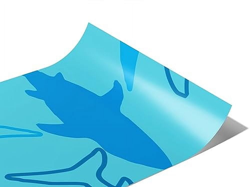 Rwraps Sharks and Rays Abstract Sharks Gloss Vinyl Film Wrap 59in x ...