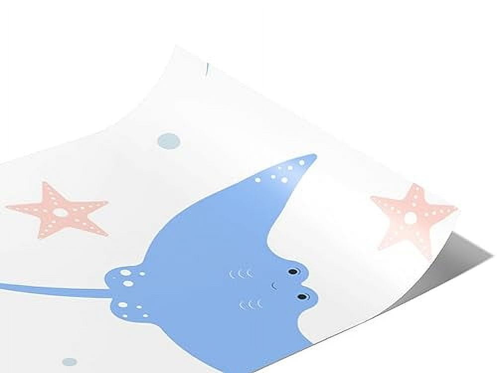 Rwraps Sharks and Rays Smiling Stingray Matte Vinyl Film Wrap 59in x ...