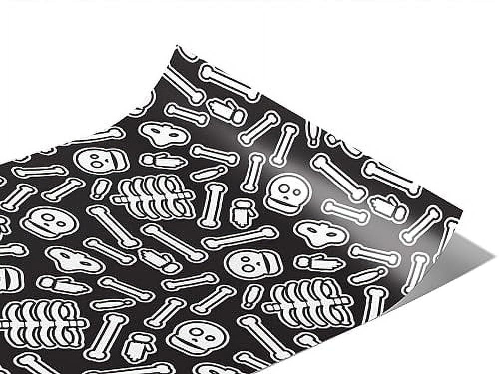 Rwraps Skull and Bones Bone Collector Gloss Vinyl Film Wrap 59in x 24ft ...