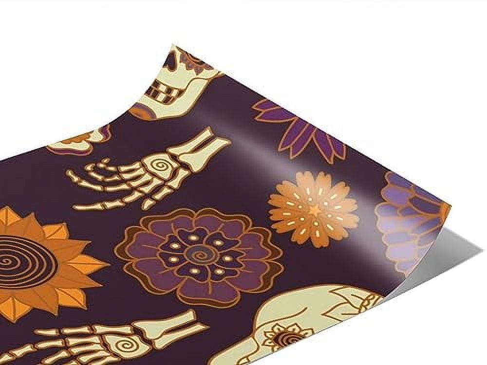 Rwraps Skull and Bones Boney Chill Gloss Vinyl Film Wrap 59in x 19ft ...