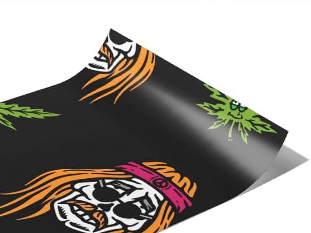 Rwraps Skull and Bones Cannabinoid Skulls Matte Vinyl Film Wrap 59in x ...