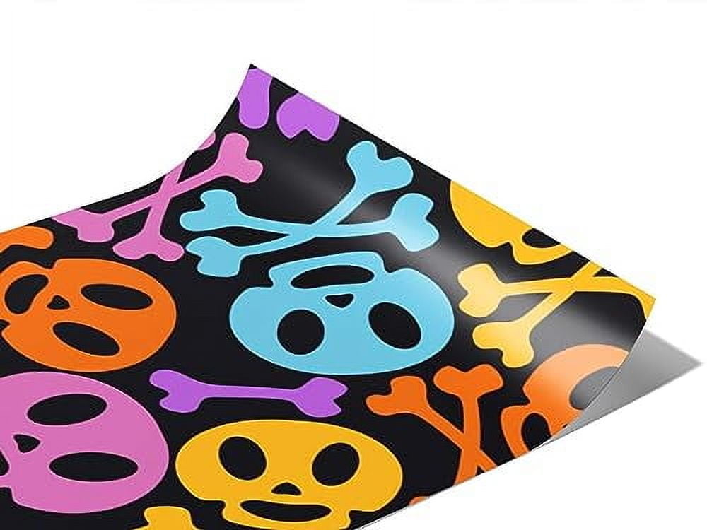 Rwraps Skull and Bones Danger Ahead Matte Vinyl Film Wrap 59in x 24ft ...