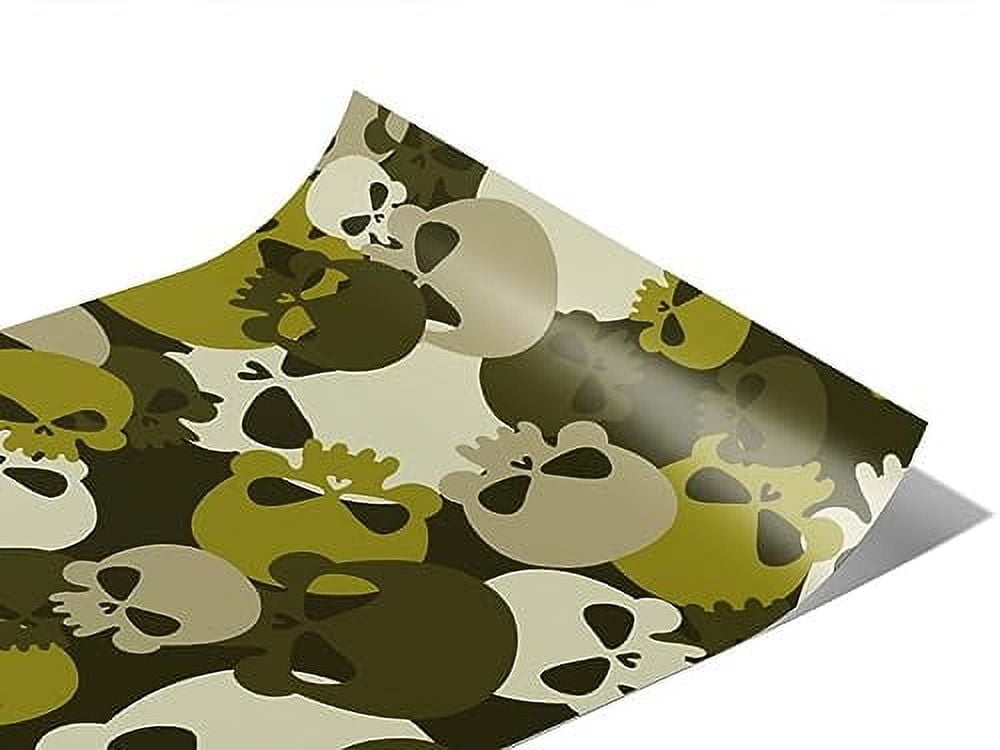 Rwraps Skull and Bones Forest Calvaria Gloss Vinyl Film Wrap 59in x 5ft ...