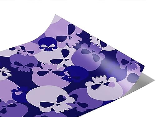 Rwraps Skull and Bones Navy Calvaria Matte Vinyl Film Wrap 59in x 19ft ...