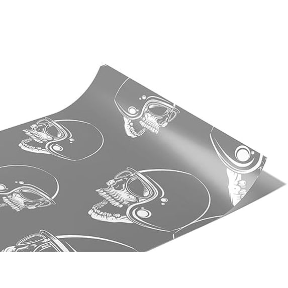 Rwraps Skull and Bones Racer Head Gloss Vinyl Film Wrap 59in x 14ft ...