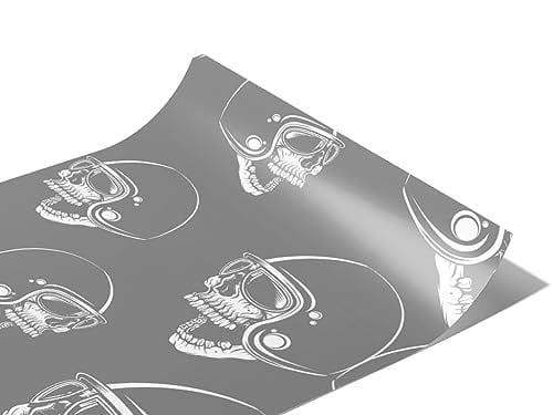 Rwraps Skull and Bones Racer Head Matte Vinyl Film Wrap 59in x 19ft ...
