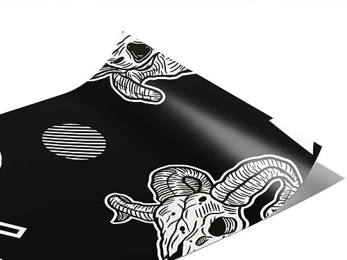 Rwraps Skull and Bones Ram Heads Matte Vinyl Film Wrap 59in x 22ft ...