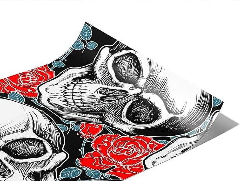 Rwraps Skull and Bones Rose Court Matte Vinyl Film Wrap 59in x 2ft ...