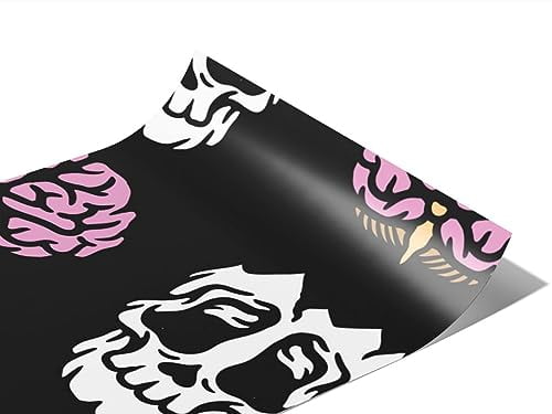 Rwraps Skull and Bones Skull Stripping Matte Vinyl Film Wrap 59in x 5ft ...