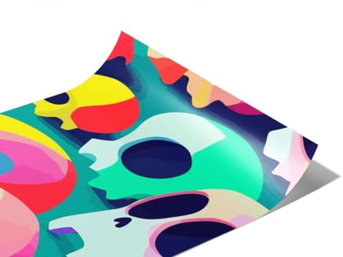 Rwraps Skull and Bones Sunrise Viewing Matte Vinyl Film Wrap 59in x ...