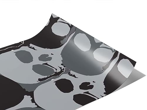 Rwraps Skull and Bones Top Down Matte Vinyl Film Wrap 59in x 8ft Vinyl ...