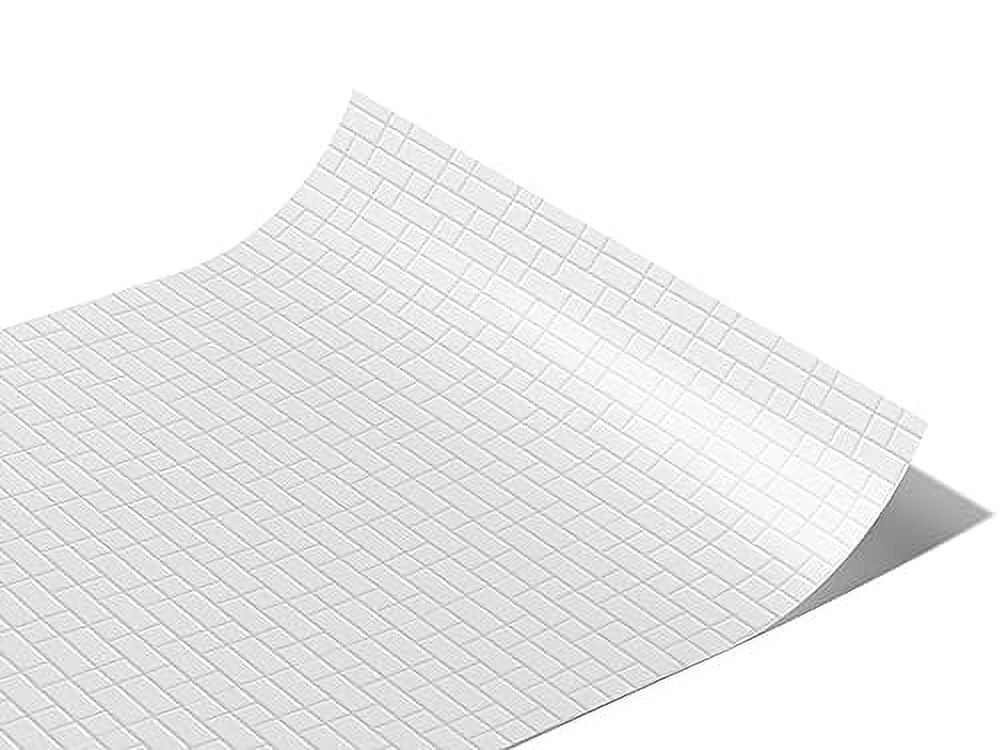 Rwraps Speciality Brick Stepped White Matte Vinyl Film Wrap 59in x 18ft ...