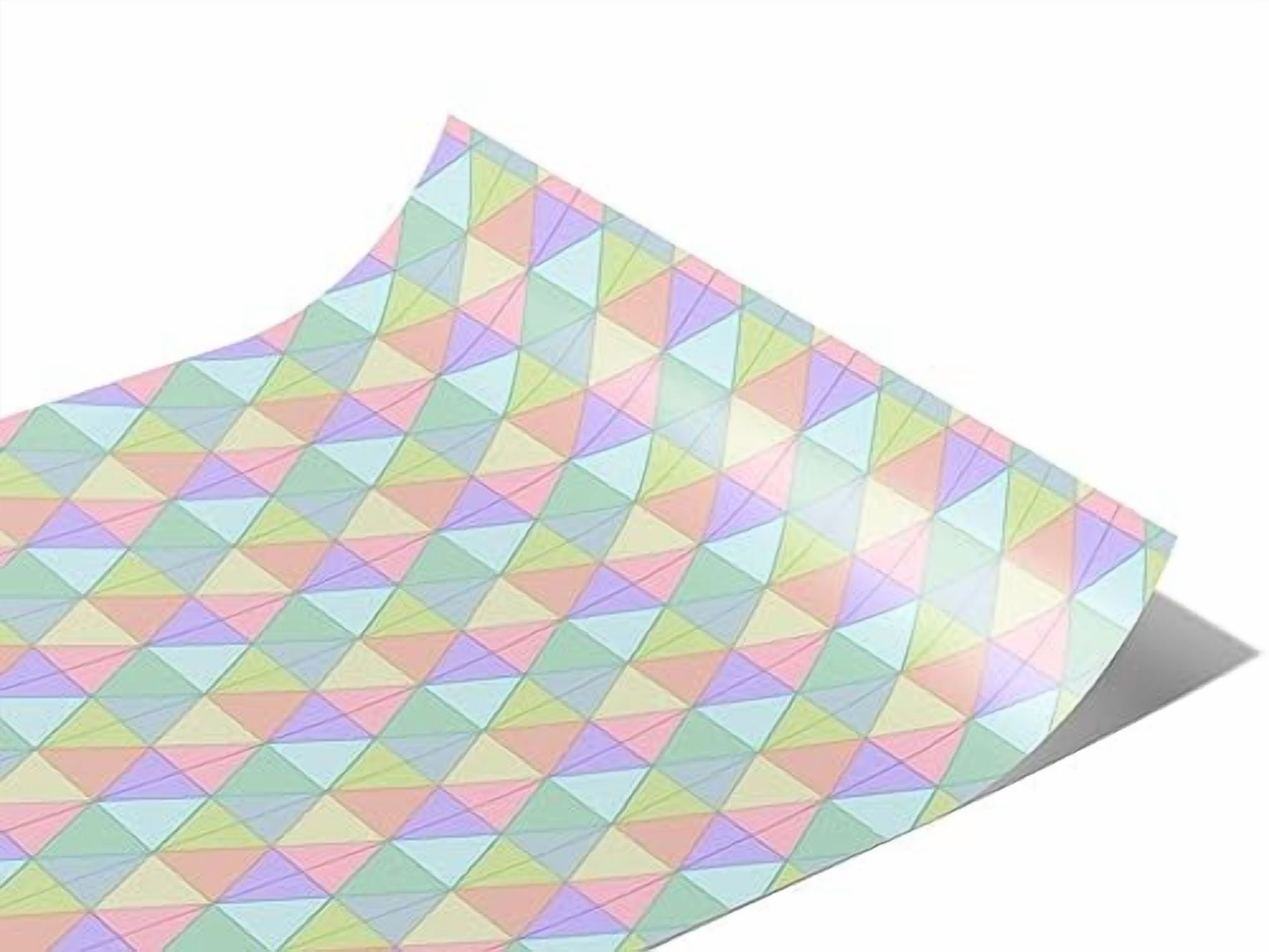 Rwraps Specialty Tile Rainbow Triangles Gloss Vinyl Film Wrap 59in x ...