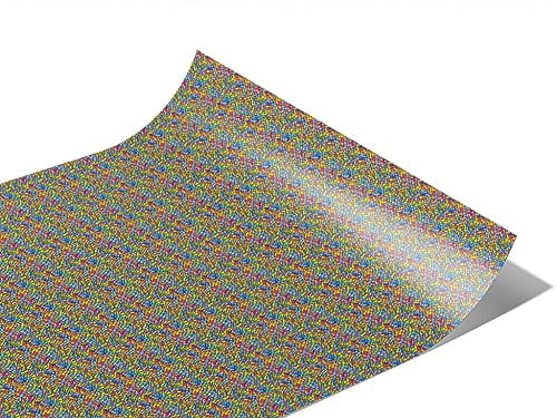 Rwraps Stained Glass Colorful Leftovers Matte Vinyl Film Wrap 59in x ...