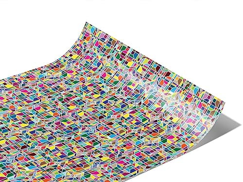 Rwraps Stained Glass Crisp Window Gloss Vinyl Film Wrap 59in x 2ft ...