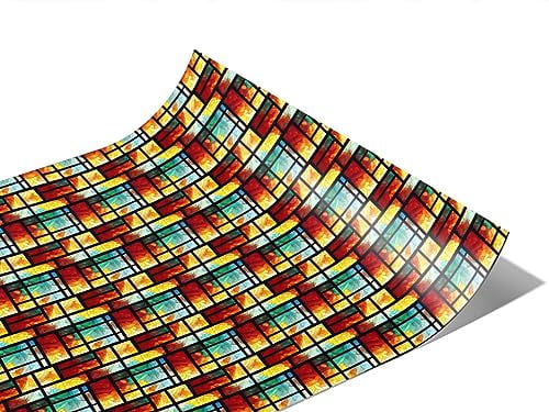 Rwraps Stained Glass Daylight Panels Gloss Vinyl Film Wrap 59in x 16ft ...