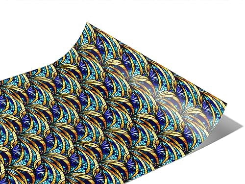 Rwraps Stained Glass Golden Growth Gloss Vinyl Film Wrap 59in x 28ft ...