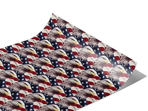 Rwraps Star Spangled Americana Bald Eagle Gloss Vinyl Film Wrap 59in x ...