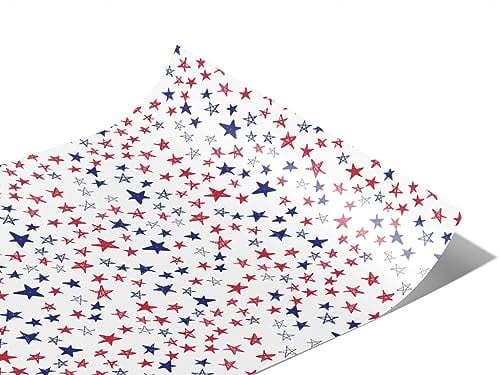 Rwraps Star Spangled Americana Crayon Stars Gloss Vinyl Film Wrap 59in ...