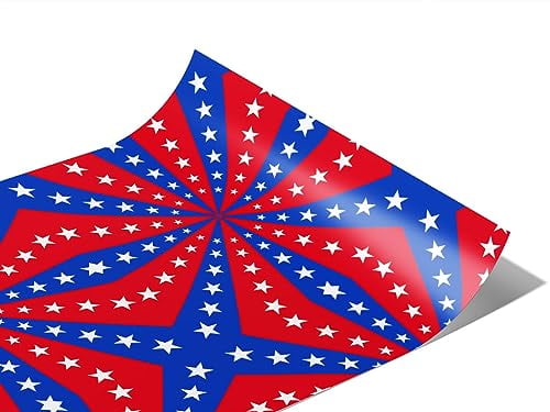 Rwraps Star Spangled Americana Patriotic Pinwheel Gloss Vinyl Film Wrap ...