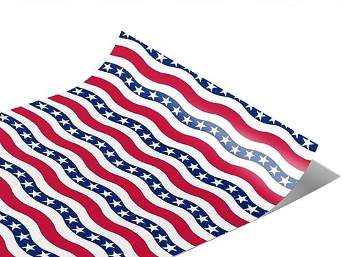 Rwraps Star Spangled Americana The Wave Gloss Vinyl Film Wrap 59in x ...