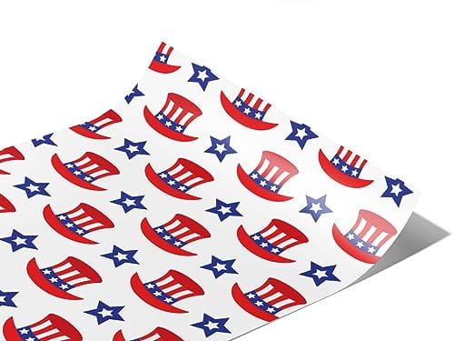 Rwraps Star Spangled Americana Top Hat Gloss Vinyl Film Wrap 59in x 6ft ...