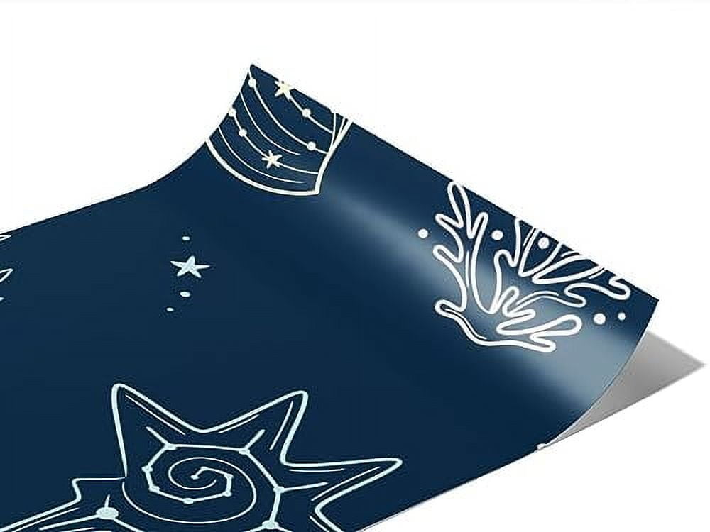 Rwraps Starfish Beachy Constellations Gloss Vinyl Film Wrap 59in x 19ft ...