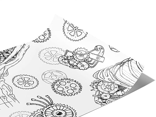 Rwraps Steampunk Clockwork Soul Matte Vinyl Film Wrap 59in x 19ft Vinyl ...