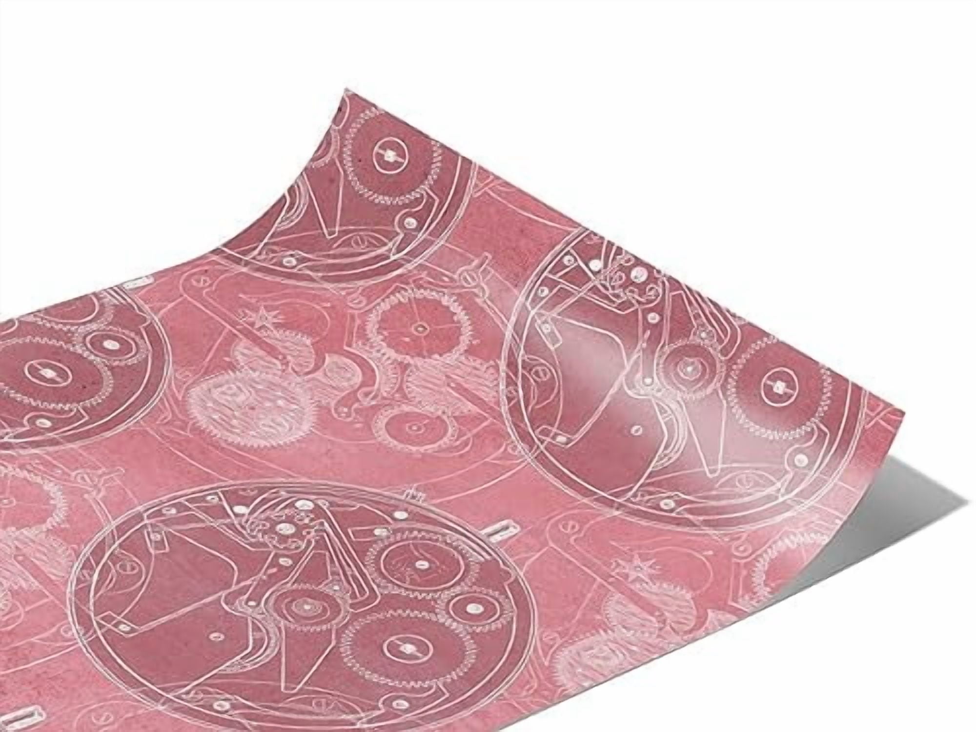 Rwraps Steampunk Pink Clockwork Gloss Vinyl Film Wrap 59in x 12ft Vinyl ...