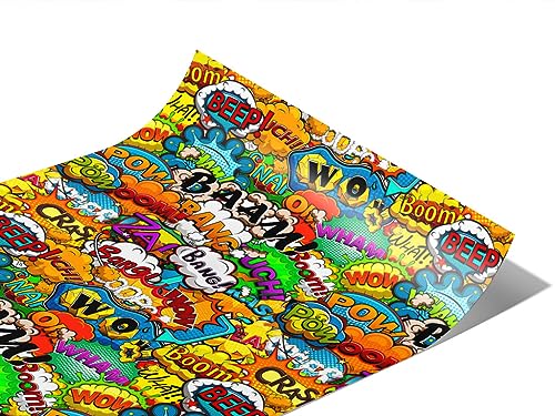 Rwraps Sticker Bomb Action Comic Matte Vinyl Film Wrap 59in x 17ft ...