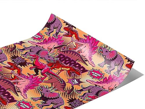 Rwraps Sticker Bomb Dino Might Matte Vinyl Film Wrap 59in x 19ft Vinyl ...