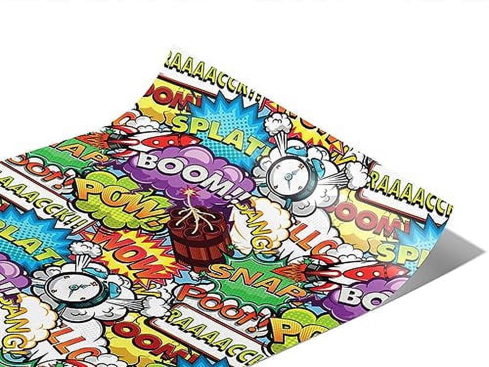 Rwraps Sticker Bomb Espionage Comic Matte Vinyl Film Wrap 59in x 17ft ...