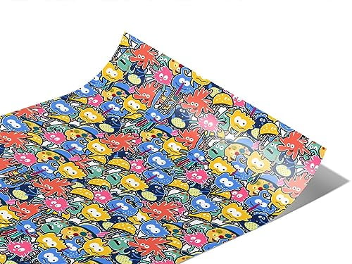 Rwraps Sticker Bomb Extraterrestrial Parade Gloss Vinyl Film Wrap 59in ...