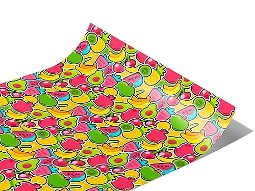 Rwraps Sticker Bomb Fabulous Fruit Matte Vinyl Film Wrap 59in x 19ft ...