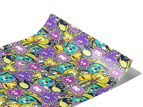 Rwraps Sticker Bomb Germophobe Matte Vinyl Film Wrap 59in x 16ft Vinyl ...