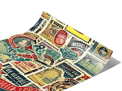 Rwraps Sticker Bomb Ghostly Adverts Gloss Vinyl Film Wrap 59in x 2ft ...