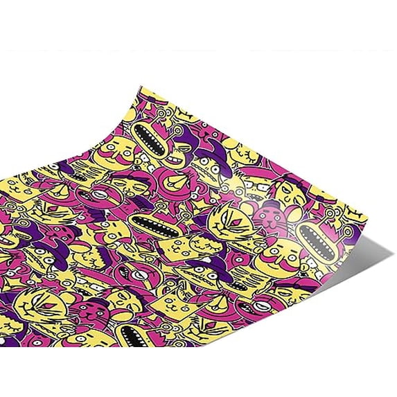 Rwraps Sticker Bomb Strange Visitors Gloss Vinyl Film Wrap 59in x 18ft ...