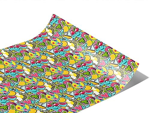 Rwraps Sticker Bomb Summer Break Matte Vinyl Film Wrap 59in x 14ft ...